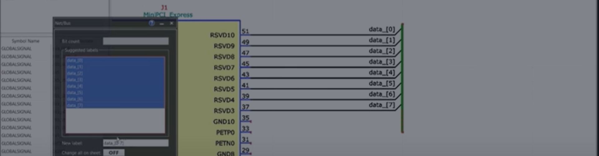 Easy Bus And Net Naming In Ecadstar Schemaic Editor